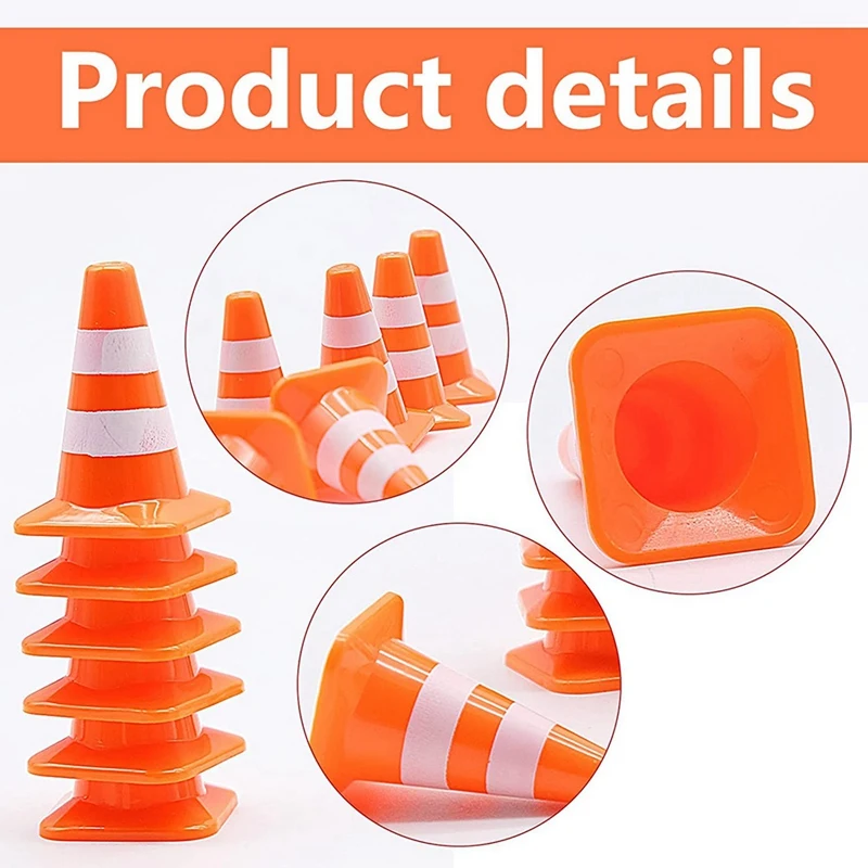 14-Pieces-Mini-Simulation-Safety-Cone-Triangle-Cone-Road-Parking-Signs ...