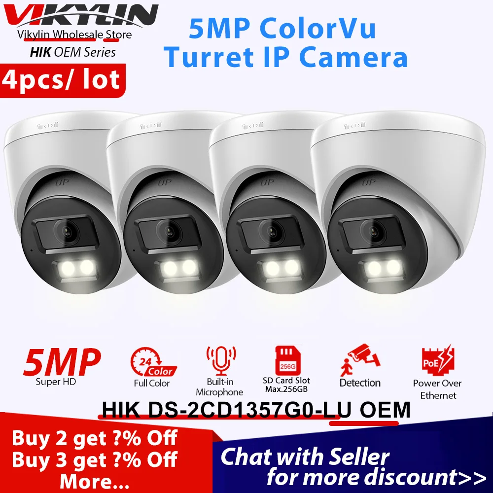 Vikylin-5MP-ColorVu-IP-Camera-Full-Color-Night-Vision-For-Hikvision-DS ...
