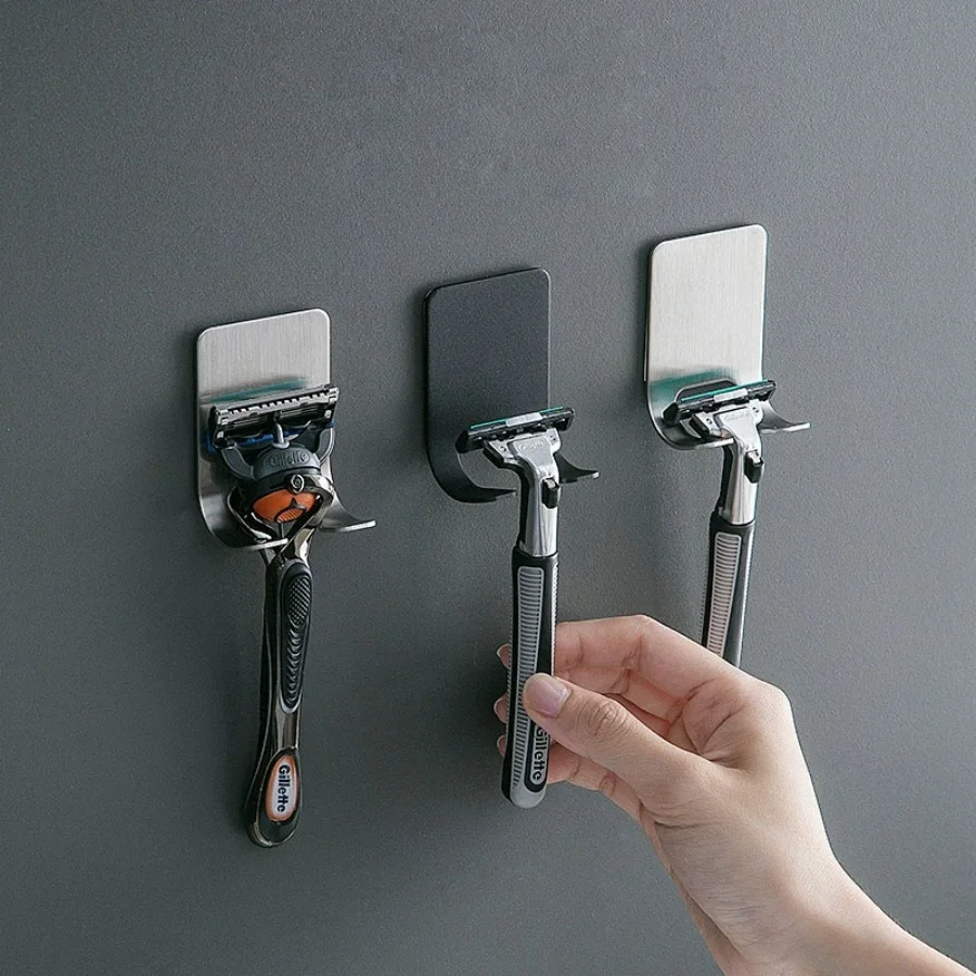 Adhesive-Razor-Holder-Wall-Mounted-Bathroom-For-Shower-Hook-Rack-Wall ...