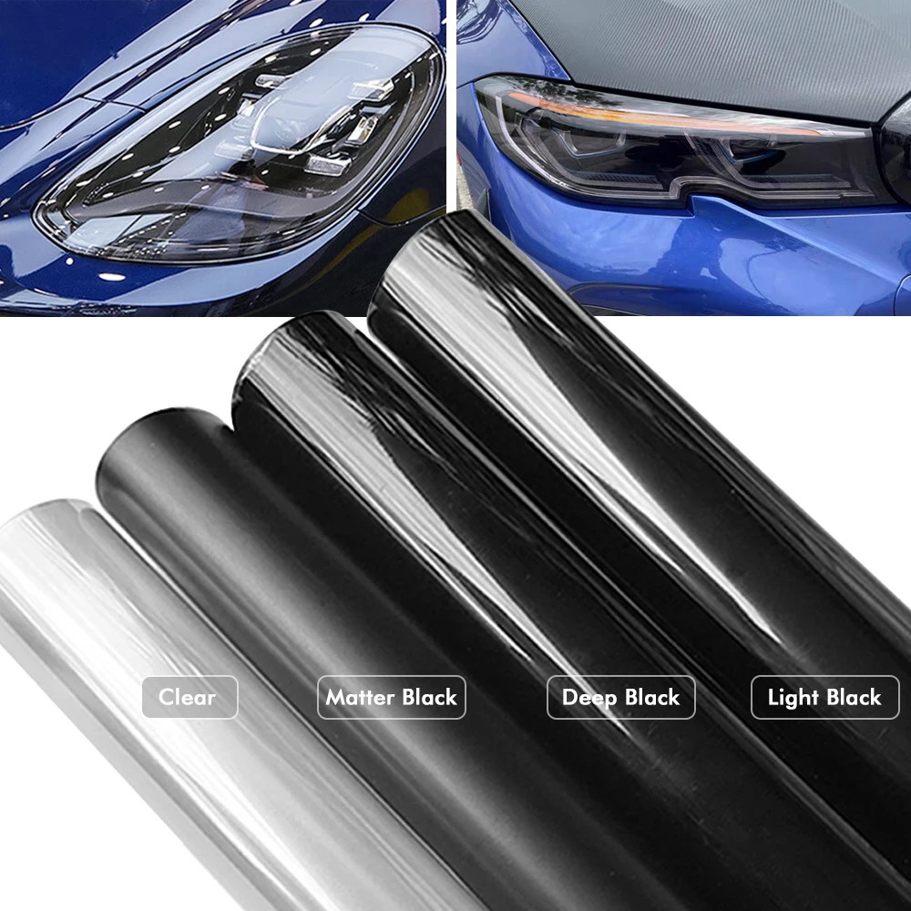 Transparent-Light-Black-Smoke-PVC-Film-Tint-30-X200cm-Headlight ...