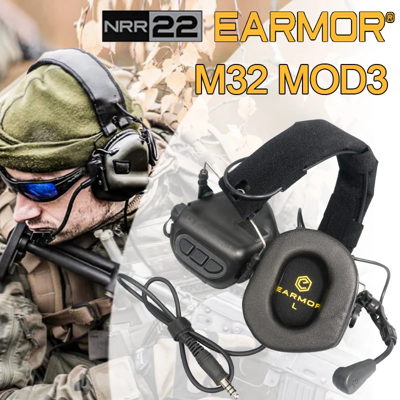 EARMOR-M32-MOD3-4-Tactical-Headset-Headphone-Hearing-Protection ...