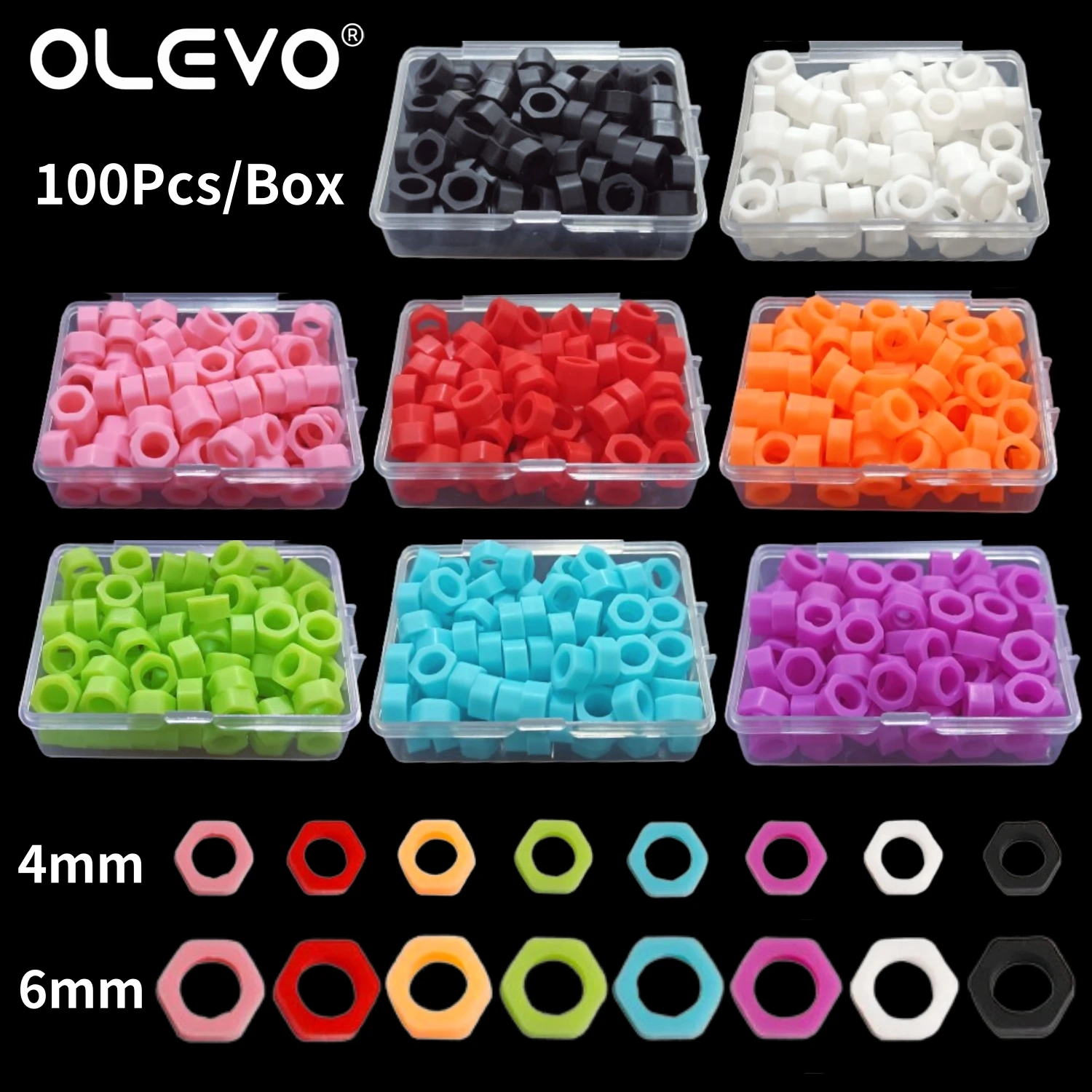 100Pcs-Box-Dental-Multi-Color-Silicone-Identification-Circle-Instrument ...