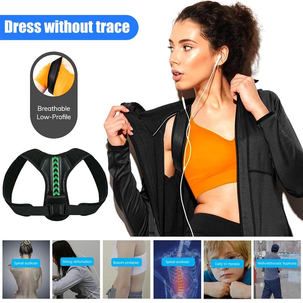 Adjustable Posture Corrector Upper Back Brace Neck & Shoulder – Picksy