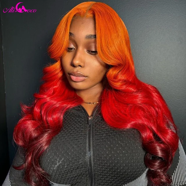 Dark Red Orange Hair Ombre