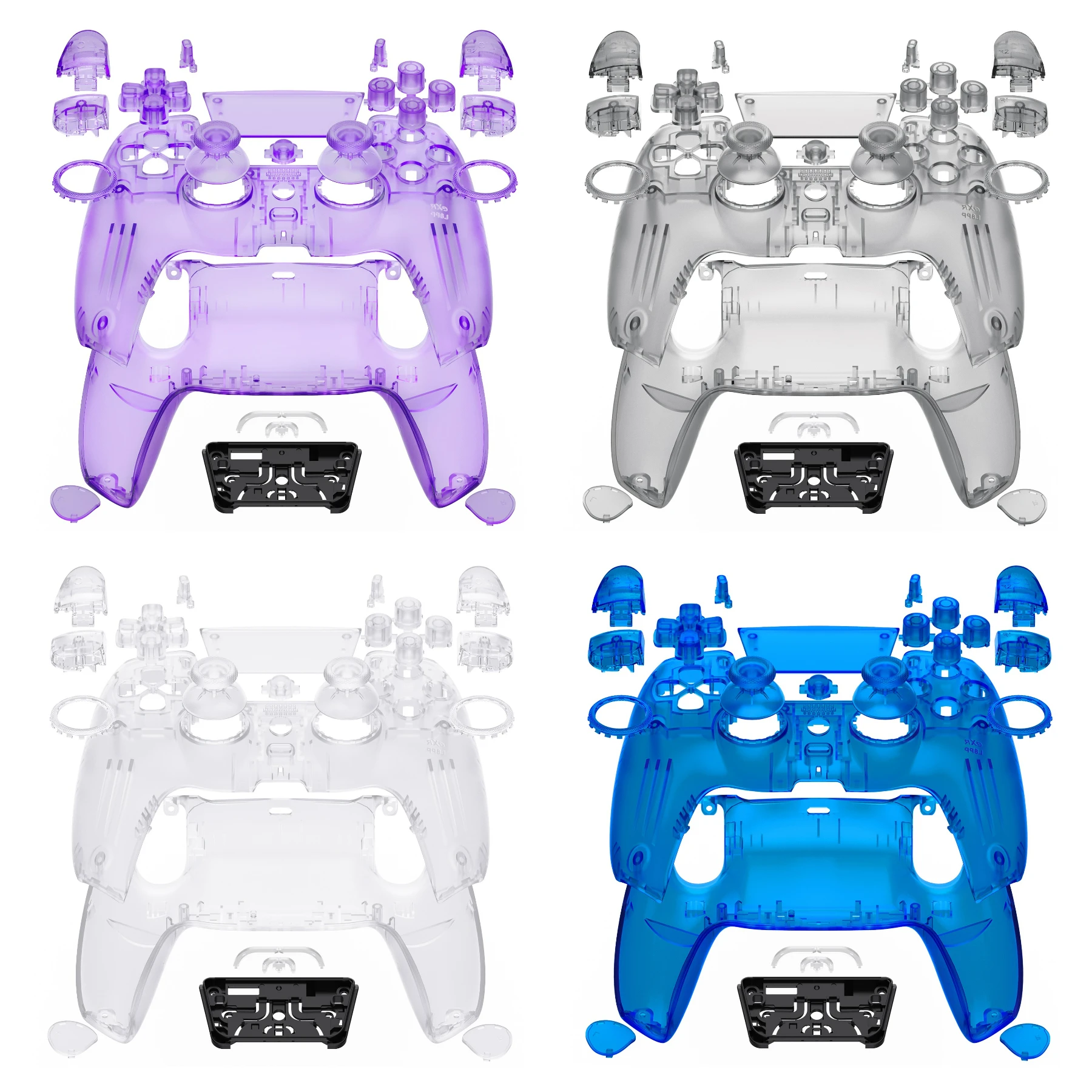 eXtremeRate Luna Redesigned Full Set Housing Shell Buttons Touchpad ...