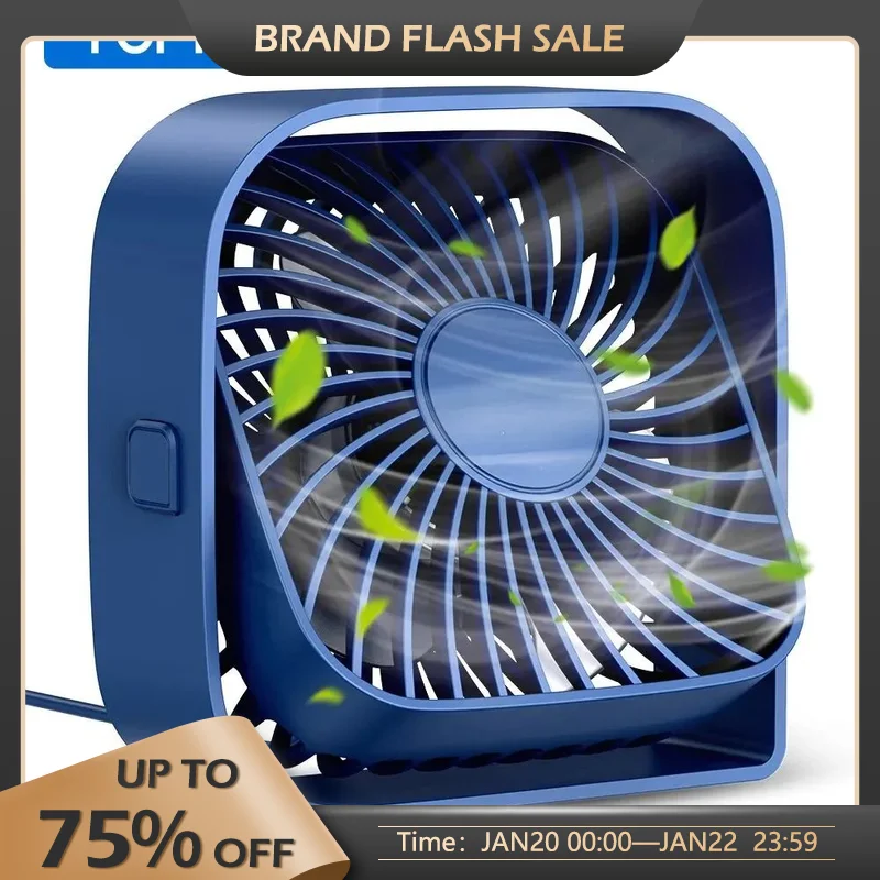 TOPK-USB-Desk-Fan-Strong-Airflow-Quiet-Operation-3-Speed-Wind-Mini ...