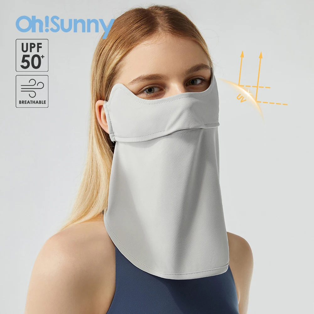 Ohsunny Sun Protective Scarf Neck Eye Full Protection Mask Women Solid ...
