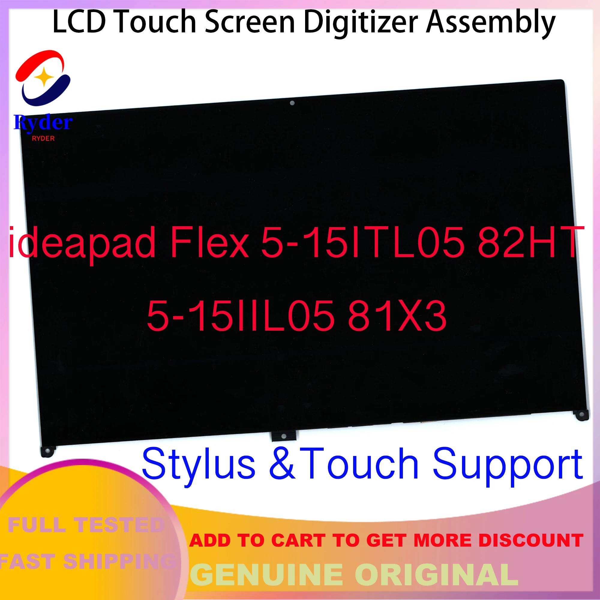15.6" 4K UHD For Lenovo Ideapad Flex 5 15IIL05 81X3 5 15ITL05 82HT LCD ...