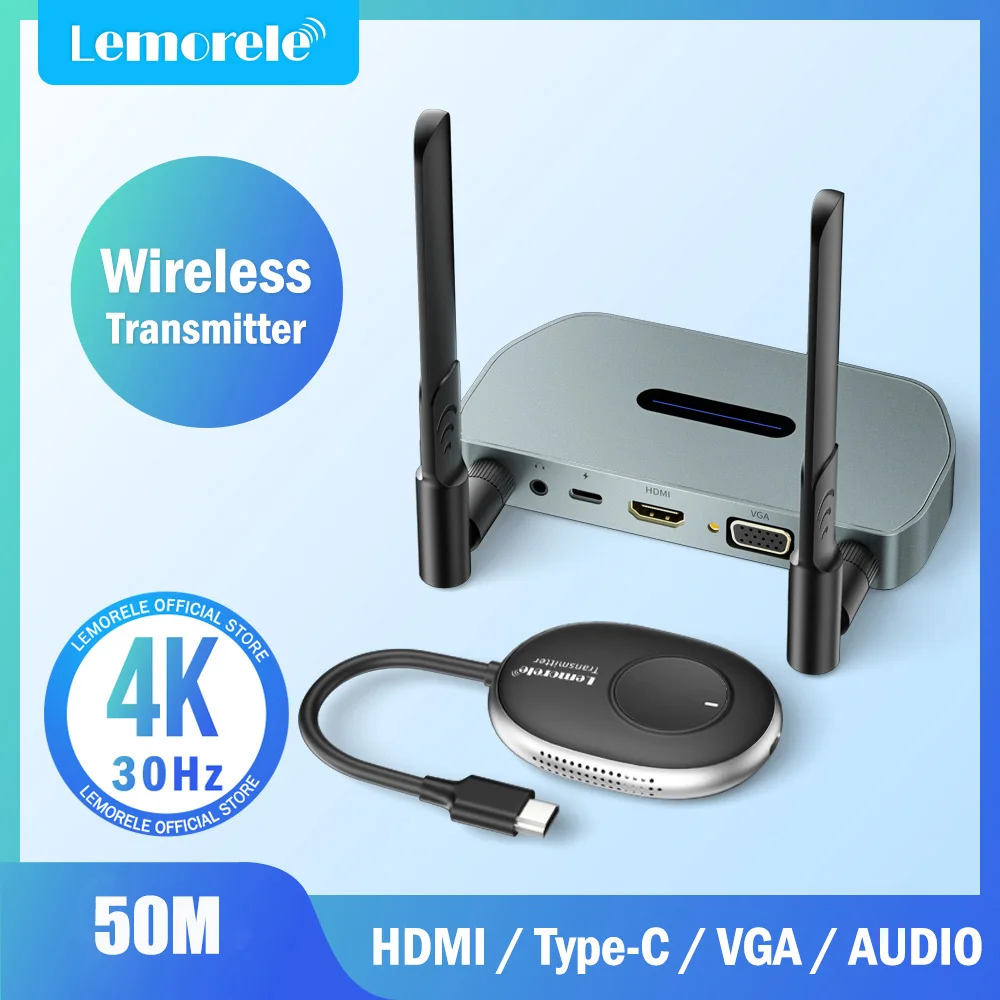 Lemorele-Wireless-4K-HDMI-Video-Transmitter-Receiver-Extender-Adapter ...