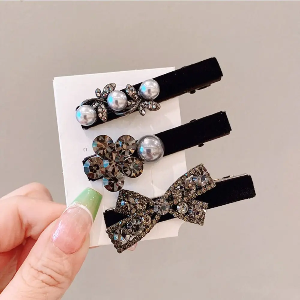 Flower-Rhinestone-Hair-Clip-Flash-Crystal-Korean-Style-Crystal-Bow ...