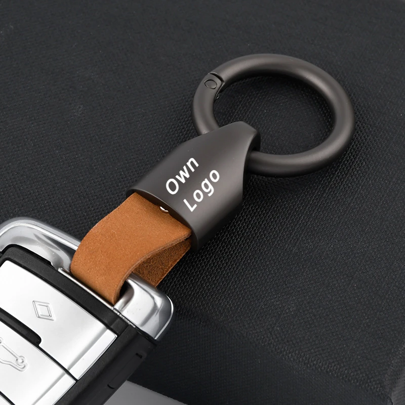 Colorful-Leather-Metal-Keychain-Men-Laser-Engraving-Own-Company-Logo ...