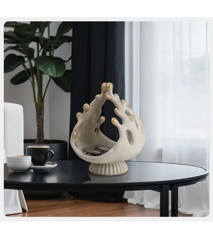 Creative Waves Shape Fruits Bowl Storage Tray Desktop Small Items ...