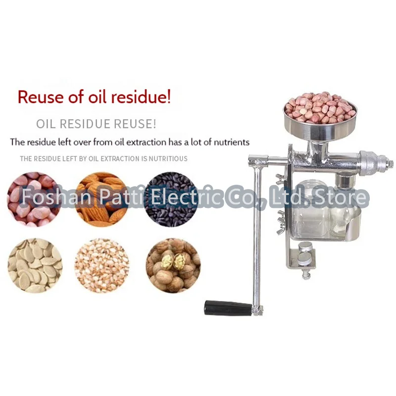 Manual-Oil-Press-Machine-Stainless-Steel-Hand-cranked-Oil-Press ...