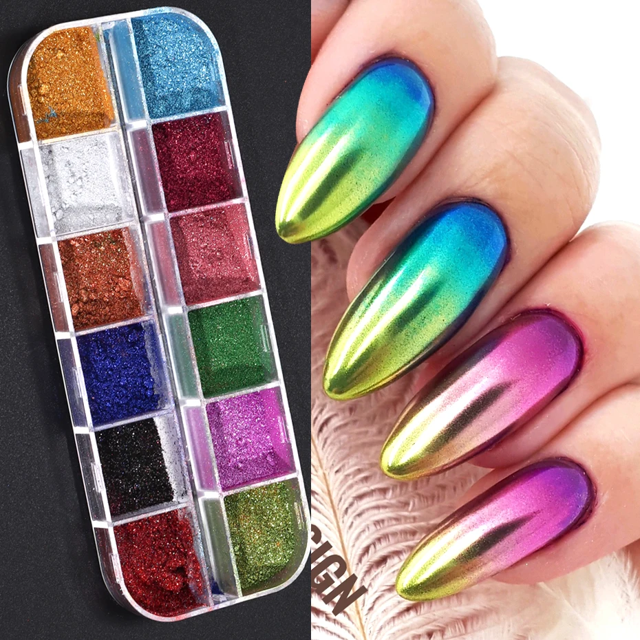 Mirror-Powder-Nail-Art-Irridescent-Glitter-Aurora-Chrome-Dust-Metallic ...
