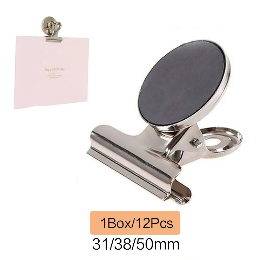 1Box-12Pcs-Metal-Round-Fridge-Magnetic-Stickers-Clips-Fridge-Wall-Memo ...