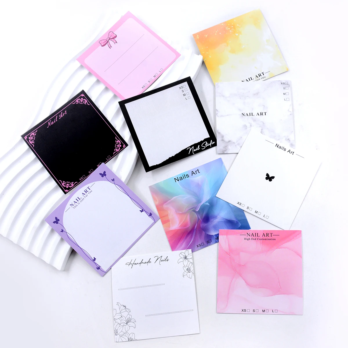 20pcs 7.5x7.5cm Nails Packing Cardboard Handmade Nails Packing Cards ...