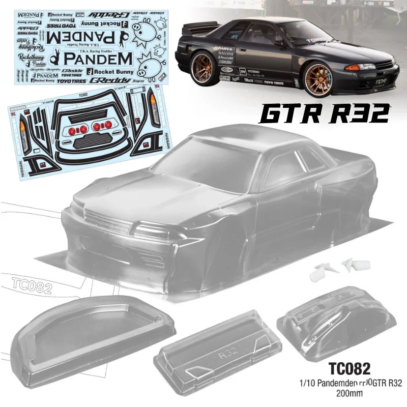 1 Set GTR R32 Skyline BNR32 PC shell Wide Body Transparent Clean no ...