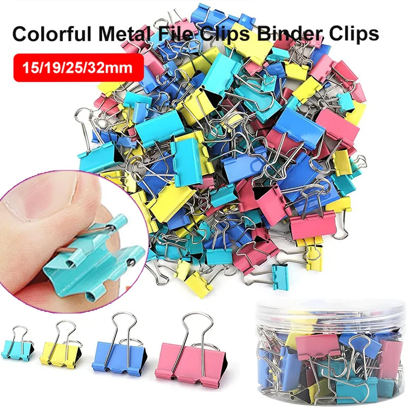 30-20-15-10Pcs-Colorful-Metal-File-Clips-15mm-19mm-32mm-Binder-Clips ...
