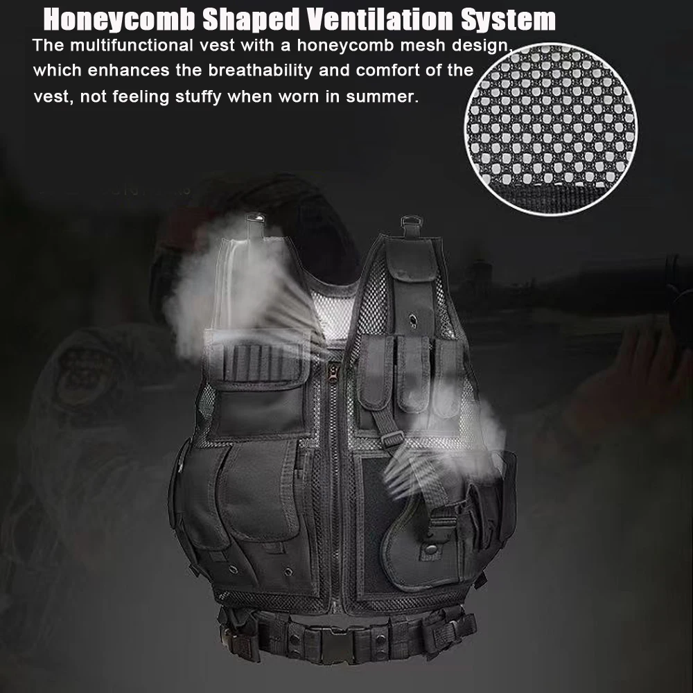 Outdoor-Breathable-SWAT-Molle-Tactical-Vest-Military-Combat-Armor ...