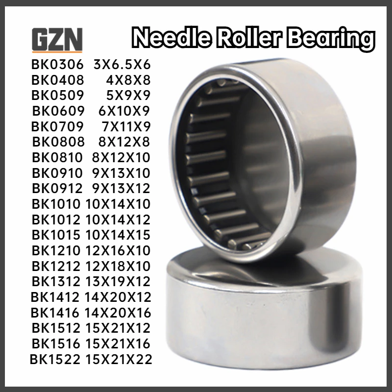 10PCS BK Type Needle Roller Bearing Semi-seal Series BK0408 0509 0609 ...