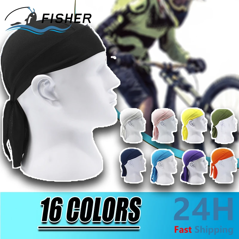 Men-Summer-Quick-Dry-Pure-Cycling-Bike-Headband-Cap-Running-Riding-Hood ...