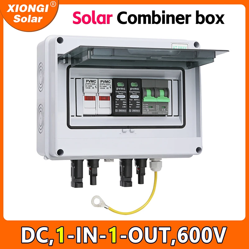 Solar-photovoltaic-PV-Combiner-Box-With-Ground-Wire-1-input-1-out-DC ...