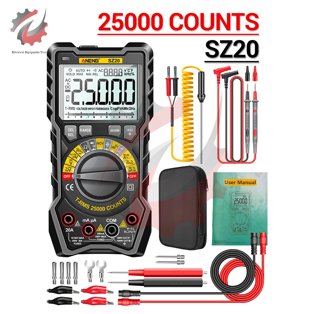 New-SZ20-25000-Counts-Professional-Digital-Multimeter-Electric-AC-DC ...