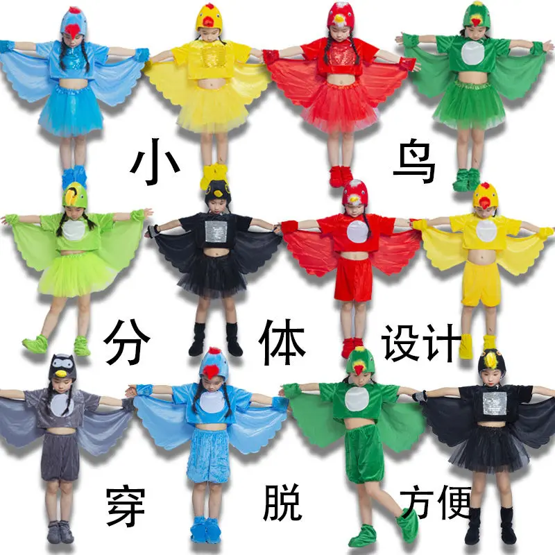 100-180cm-Kids-Costume-Cartoon-Bird-Outfits-for-Halloween-Includes-Bird ...