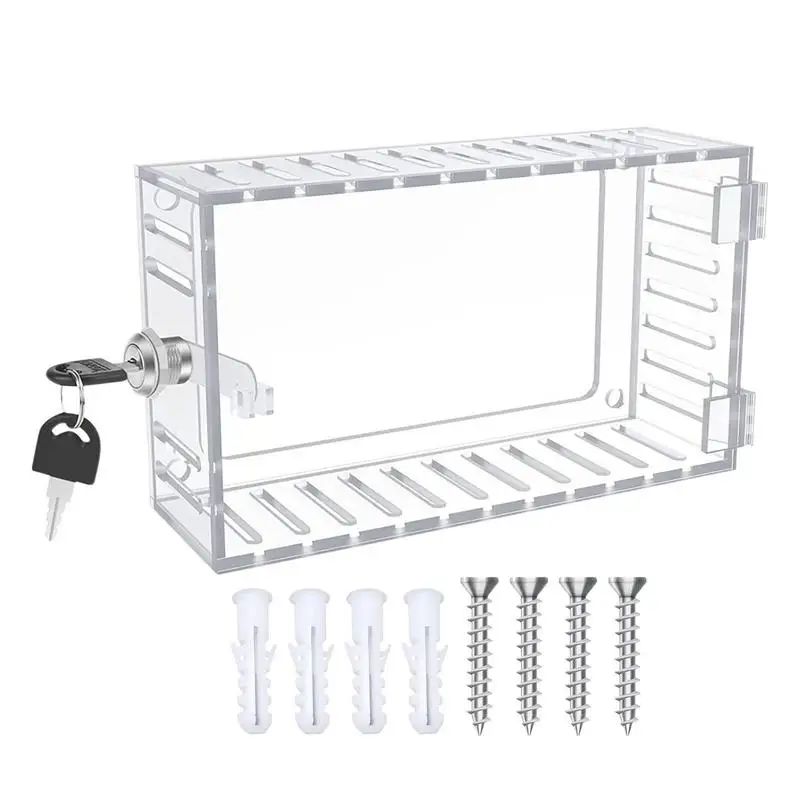Thermostat-Cover-Large-Universal-Combination-Lock-Clear-Box-Guard-Wall ...