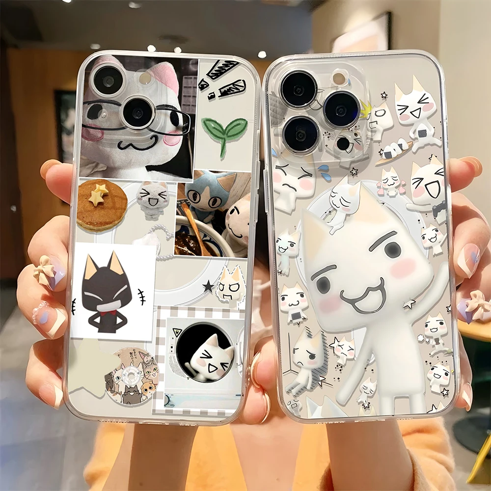INS Cute Toro Inoue Cat Magsafe Magnetic Phone Case for iPhone 16 15 14 ...
