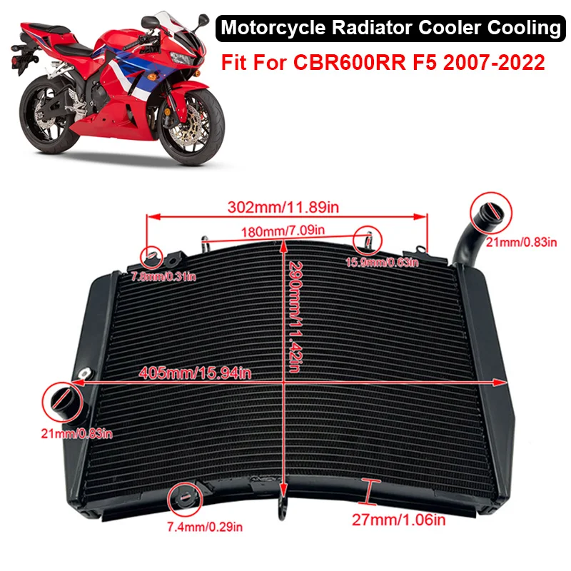 CBR-600RR-Motorcycle-Engine-Cooling-Parts-Radiator-Fit-For-HONDA-CBR600RR-CBR600-RR-2007-2020 ...