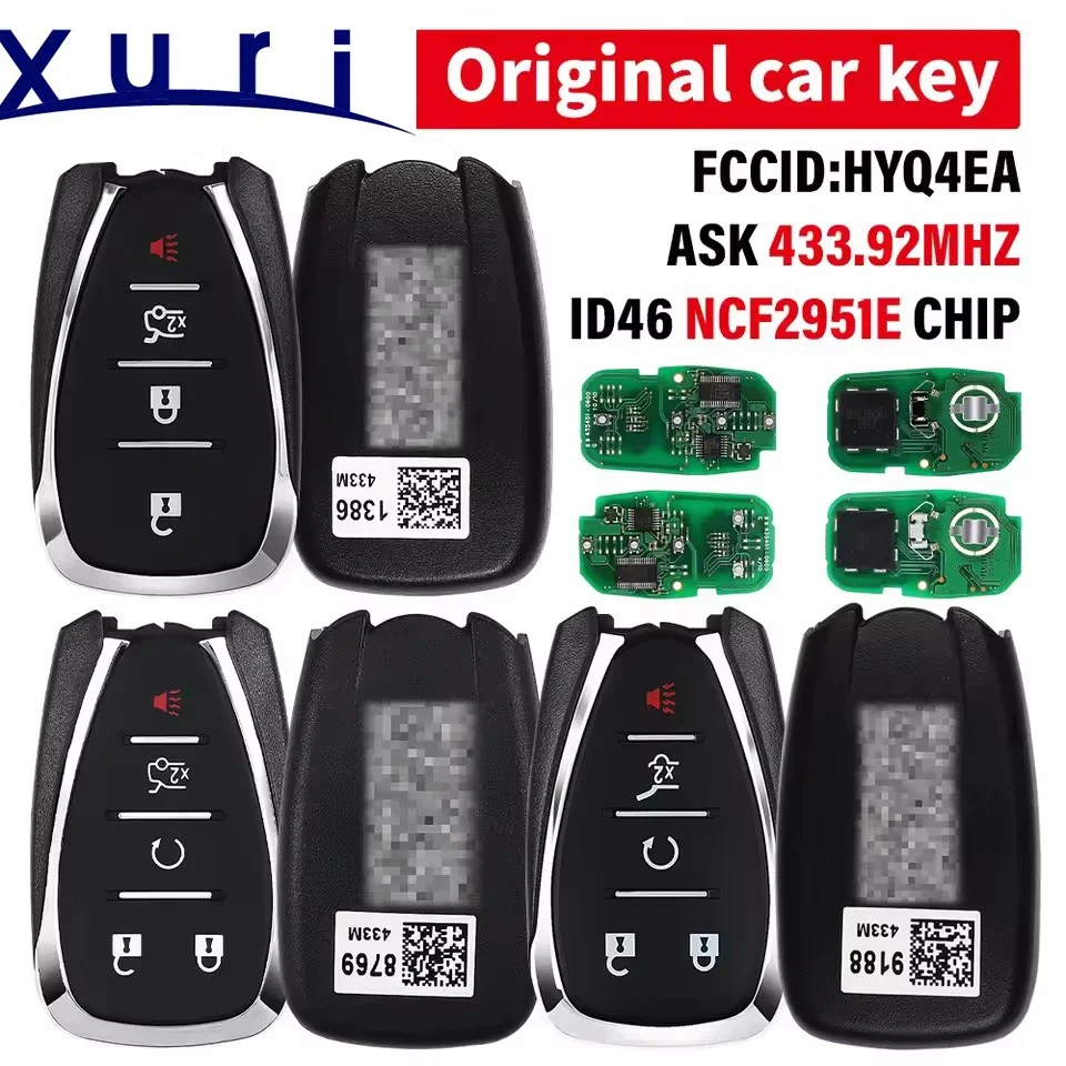 Xuri FCC: HYQ4EA Original Smart Remote Key For Chevrolet Cruze 2017 ...