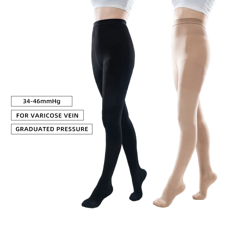 S-5XL-Plus-Size-34-46mmHg-Medical-Compression-Pantyhose-Elastic-Nursing ...