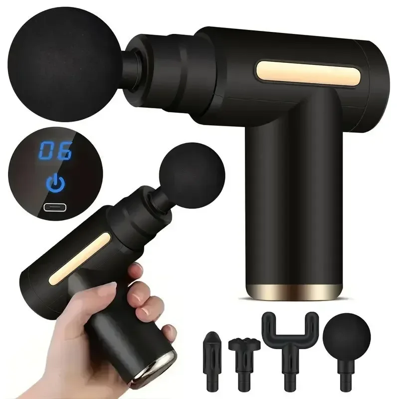 Usb Mini Massage Gun Fascia Machine Muscle Relaxation Vibrating Gun Rod Massage Fitness