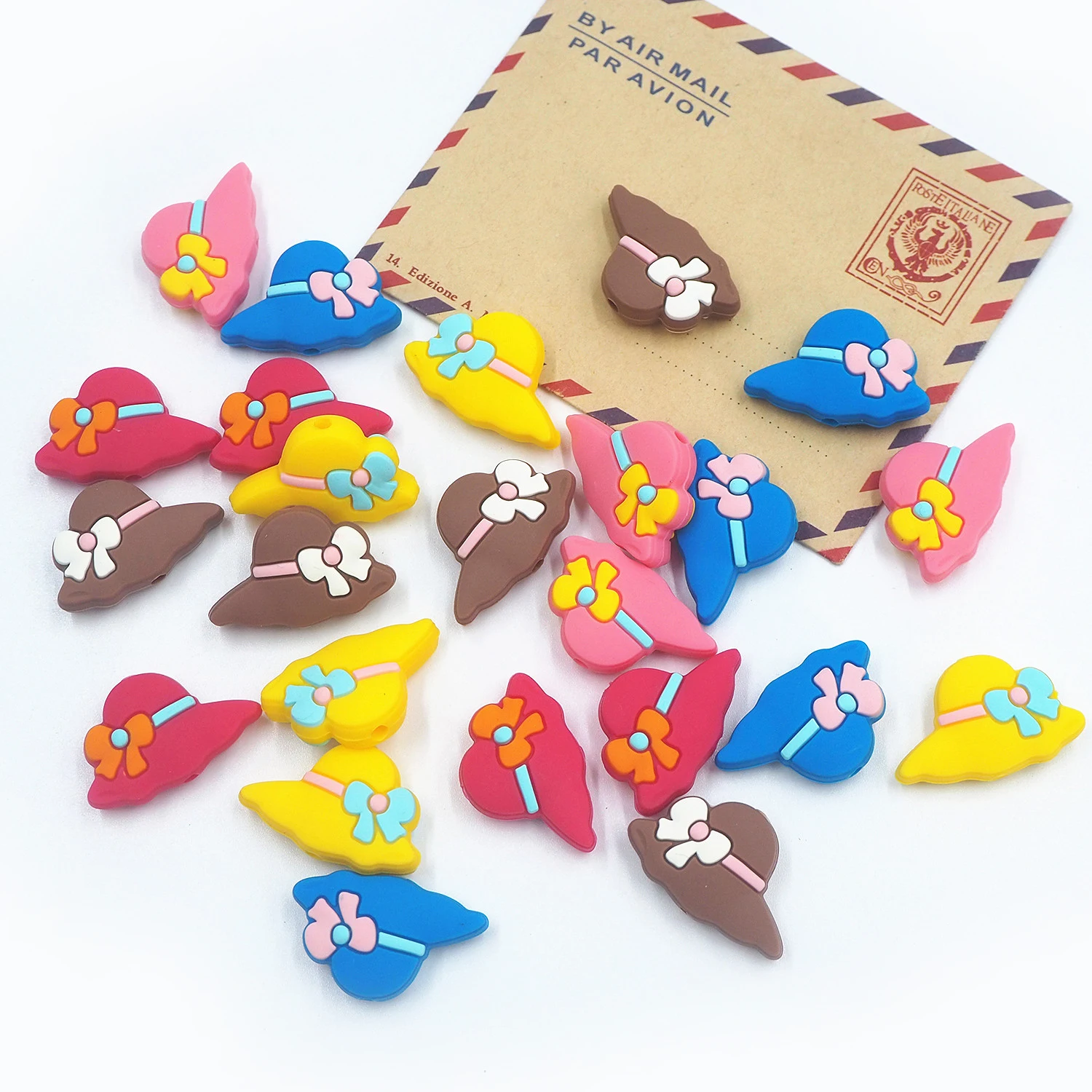 Chenkai-50PCS-Hat-Focal-Beads-Silicone-Charms-For-Pen-Making-Character-Beads-For-Beadable-Pen ...
