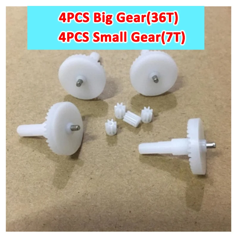 Gear Set Big Gear 36T Small Engine Gear 7T Spare Part Kit for RC Drone ...