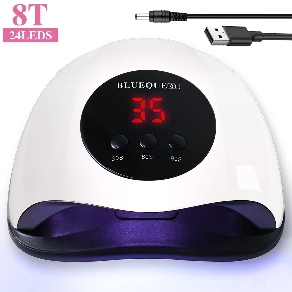 24 UV LED Nail Drying Lamp for Professional Nails Gel Polish Fast Nail ...
