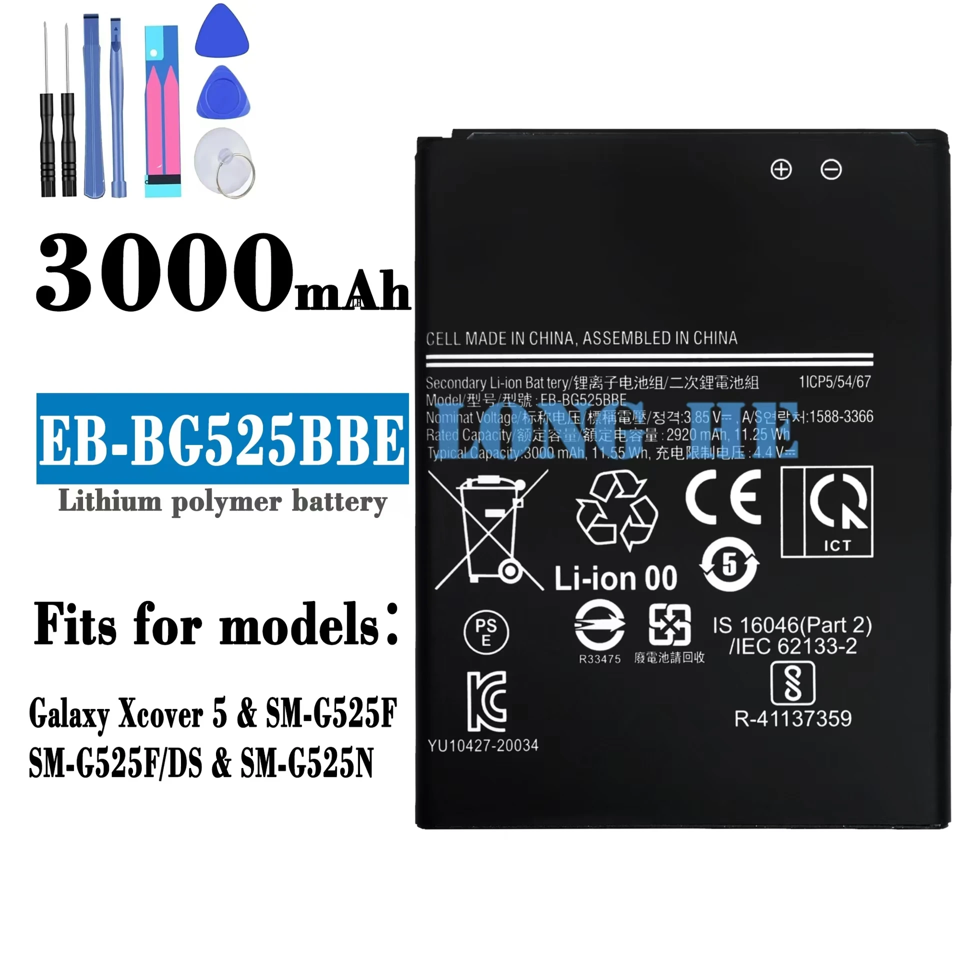 For-Samsung-Galaxy-Xcover5-EB-BG525BBE-Battery-Cell-Phone-Battery ...