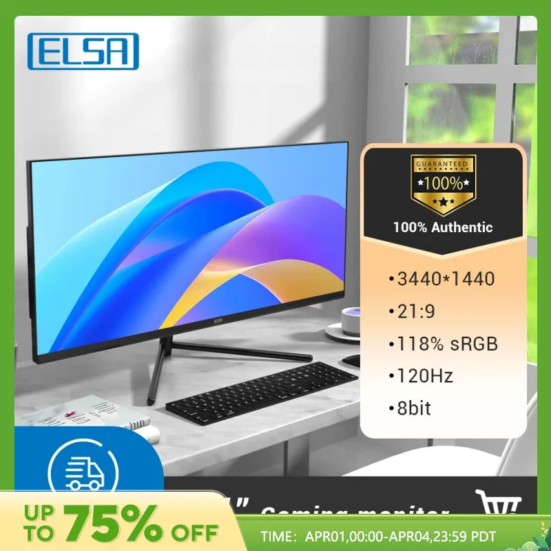 ELSA-34-Inch-Display-120Hz-Display-WQHD-Desktop-Gameing-Computer-Screen ...