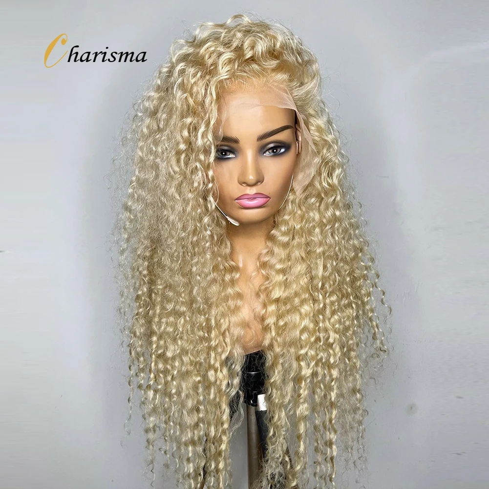 Charisma Long Curly Synthetic Lace Front Wigs 613 Blonde Wig Heat ...