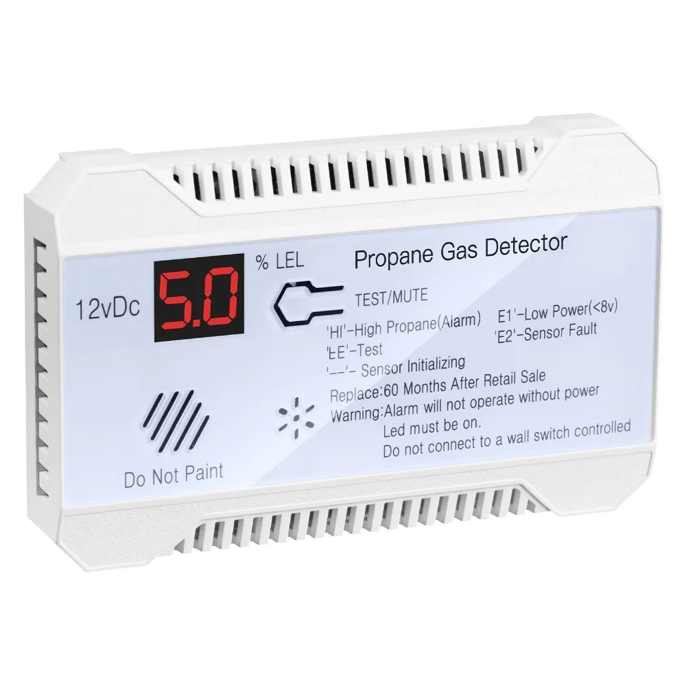 RV Propane Gas Detector, 85dB Loud Alarm DC 12V, RV Propane Alarm for ...