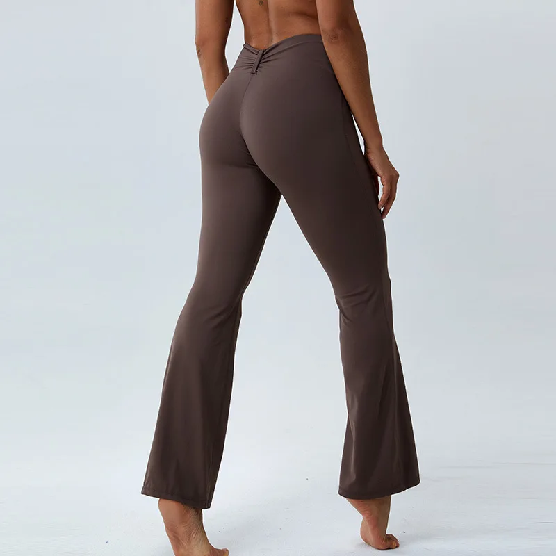 Women-High-Elasticity-Flare-Yoga-Pants-Pants-Yoga-Leggings-Dance-Slim-Trousers-Butt-Workout-High ...