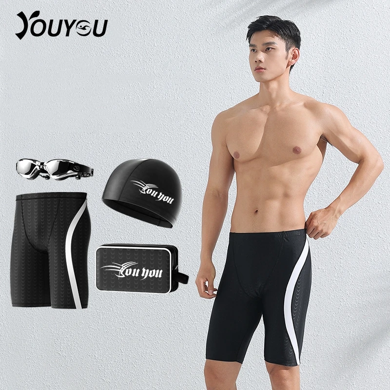 Men-Athletic-Quick-Drying-Competition-Swim-Trunks-Glasses-With-Ear-plug ...