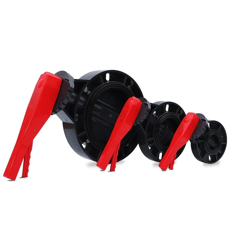 1PC-PVC-Butterfly-Valve-Socket-Type-Disc-Valve-63-200mm-Garden-Irrigation-Plastic-Valve-One ...