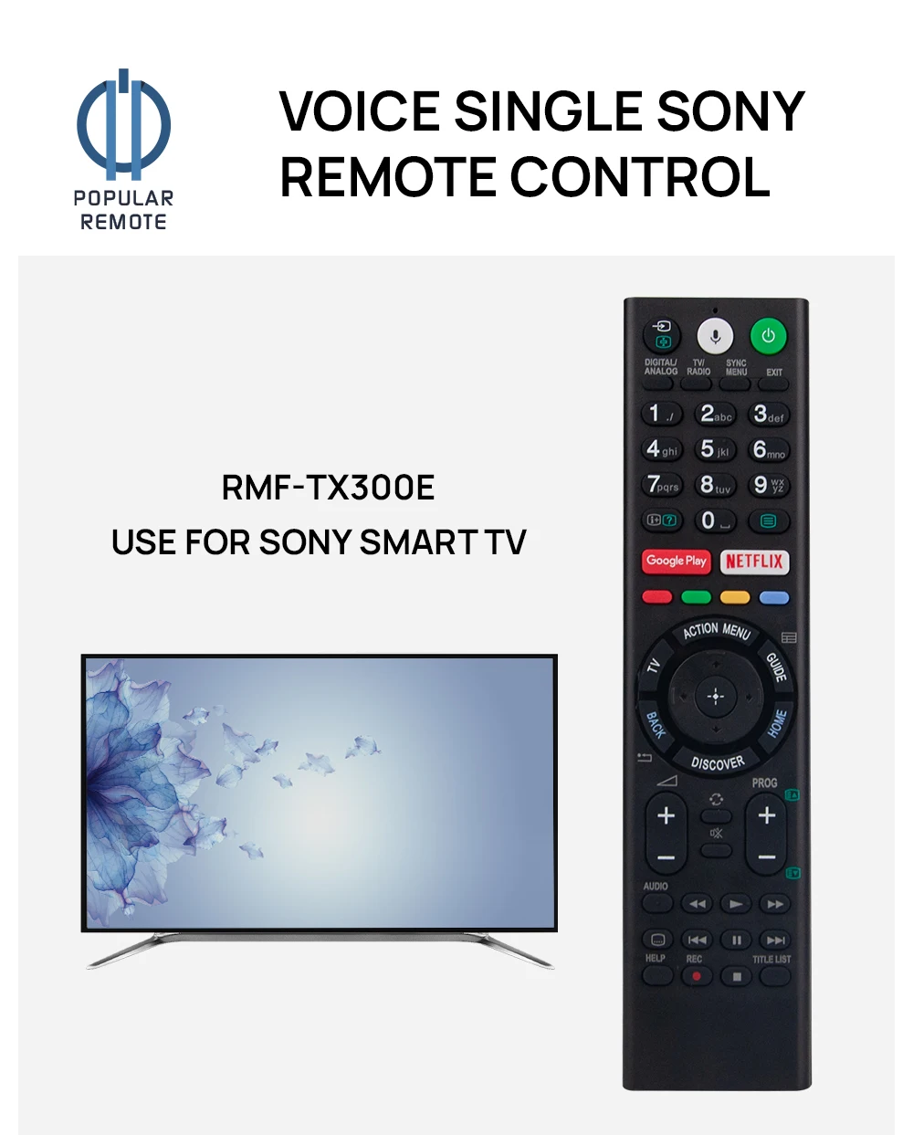 RMF-TX310U-RMF-TX300E télécommande vocale compatible avec Sony Bravia ...