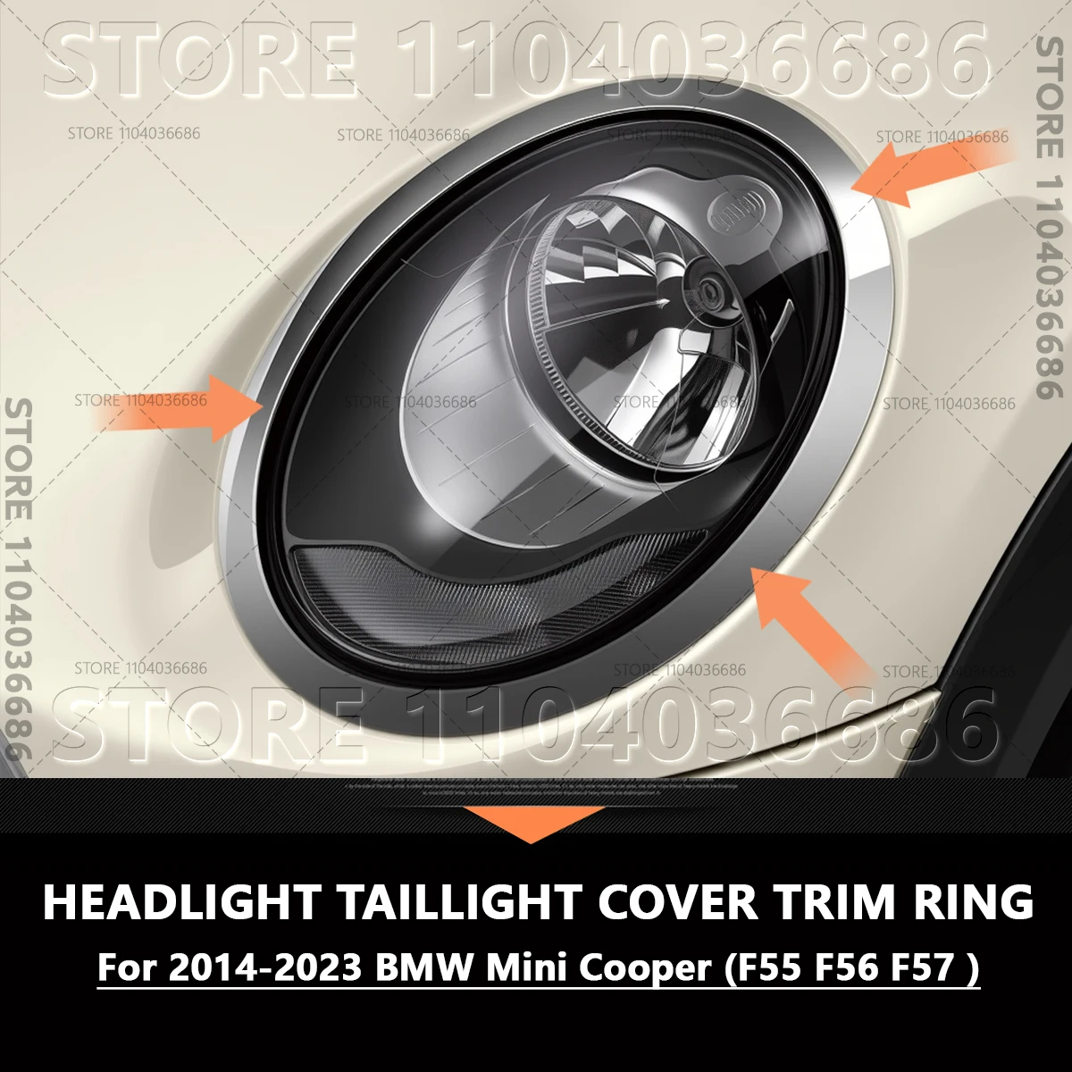 Para 2014-2023 F55 F56 F57 BMW Mini Cooper faro cubierta de luz trasera ...