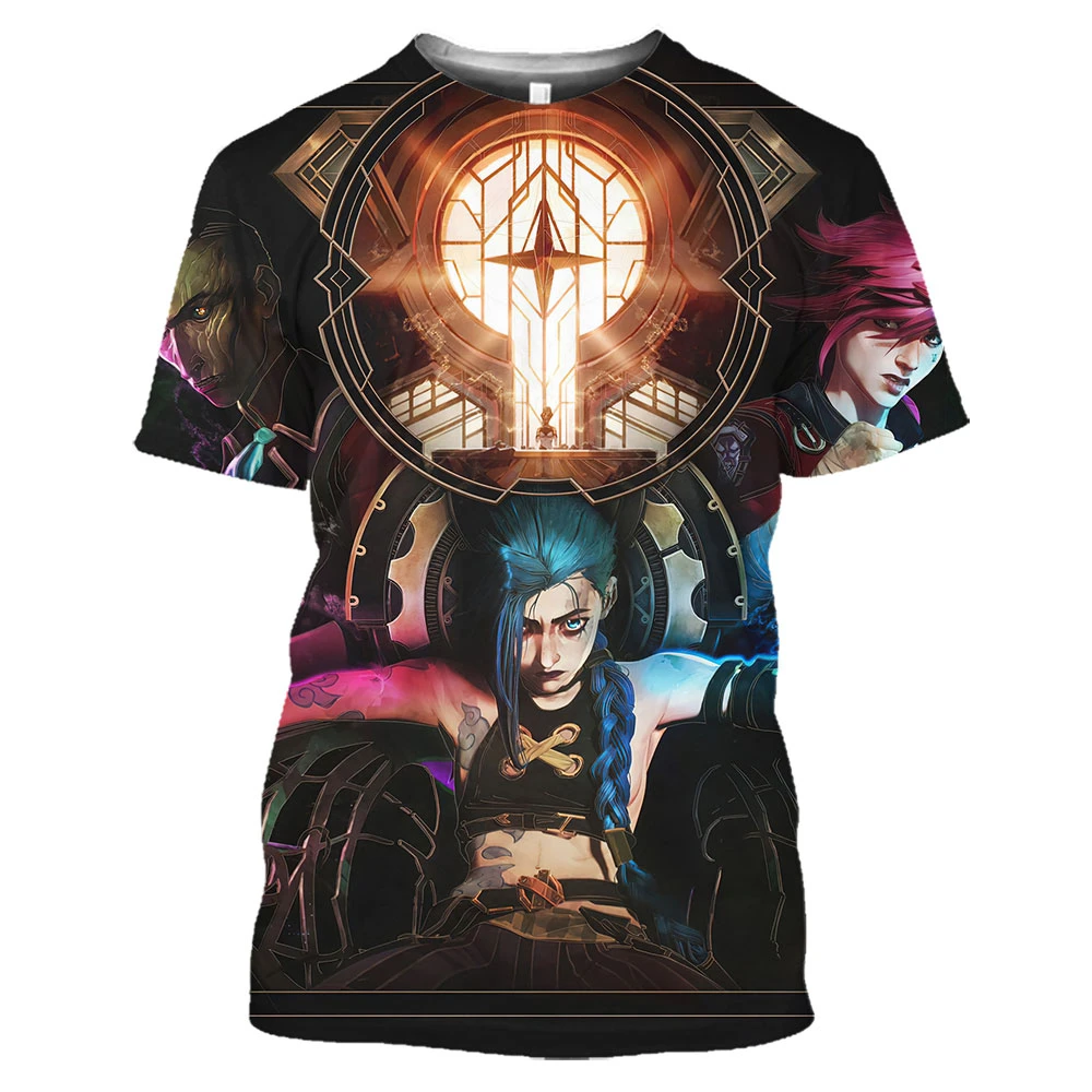 Arcane League of Legends T Shirt Anime 3D Print Men Women Fashion ...