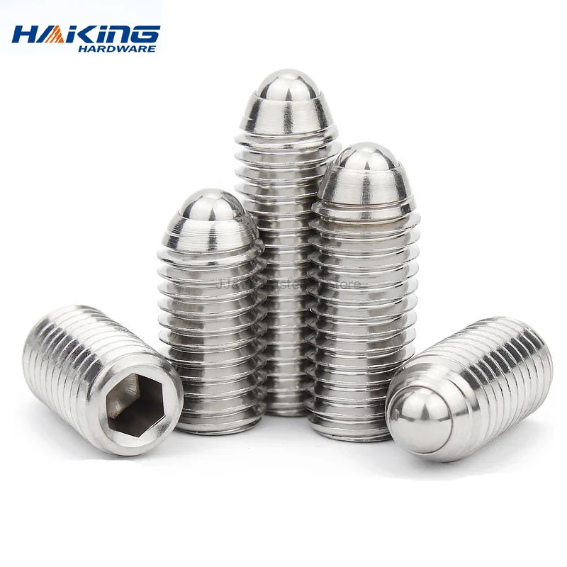 2-15pcs-Hex-Hexagon-Socket-Ball-Domed-Point-Set-Screws-Metric-Spring ...