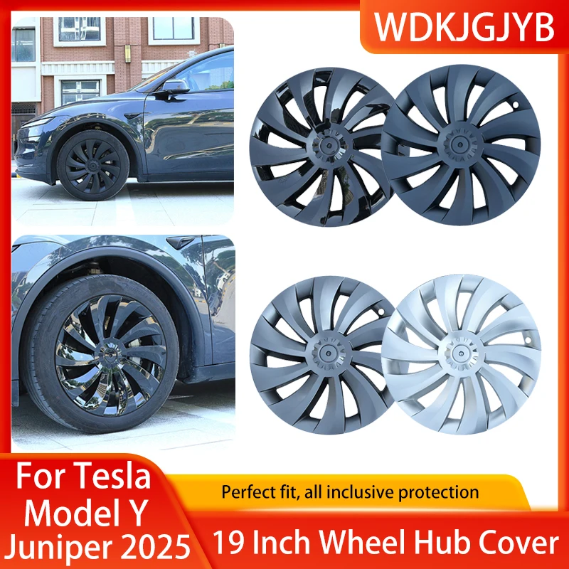 4PCS 19 inch Wheel Hubcap Cover For New Tesla Model Y Juniper 2025+ Hub ...