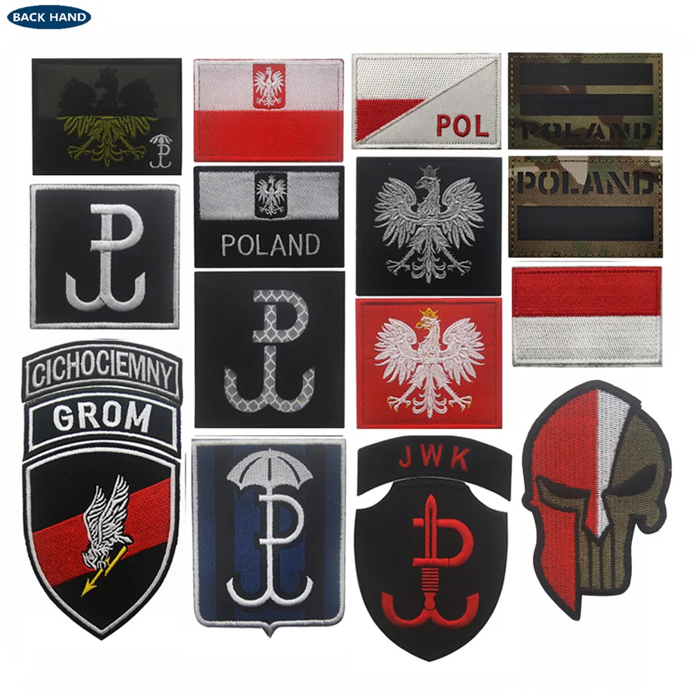 Poland-GROM-Embroidered-Patch-Arm-Badge-TF-9-Military-Reflective-Morale ...
